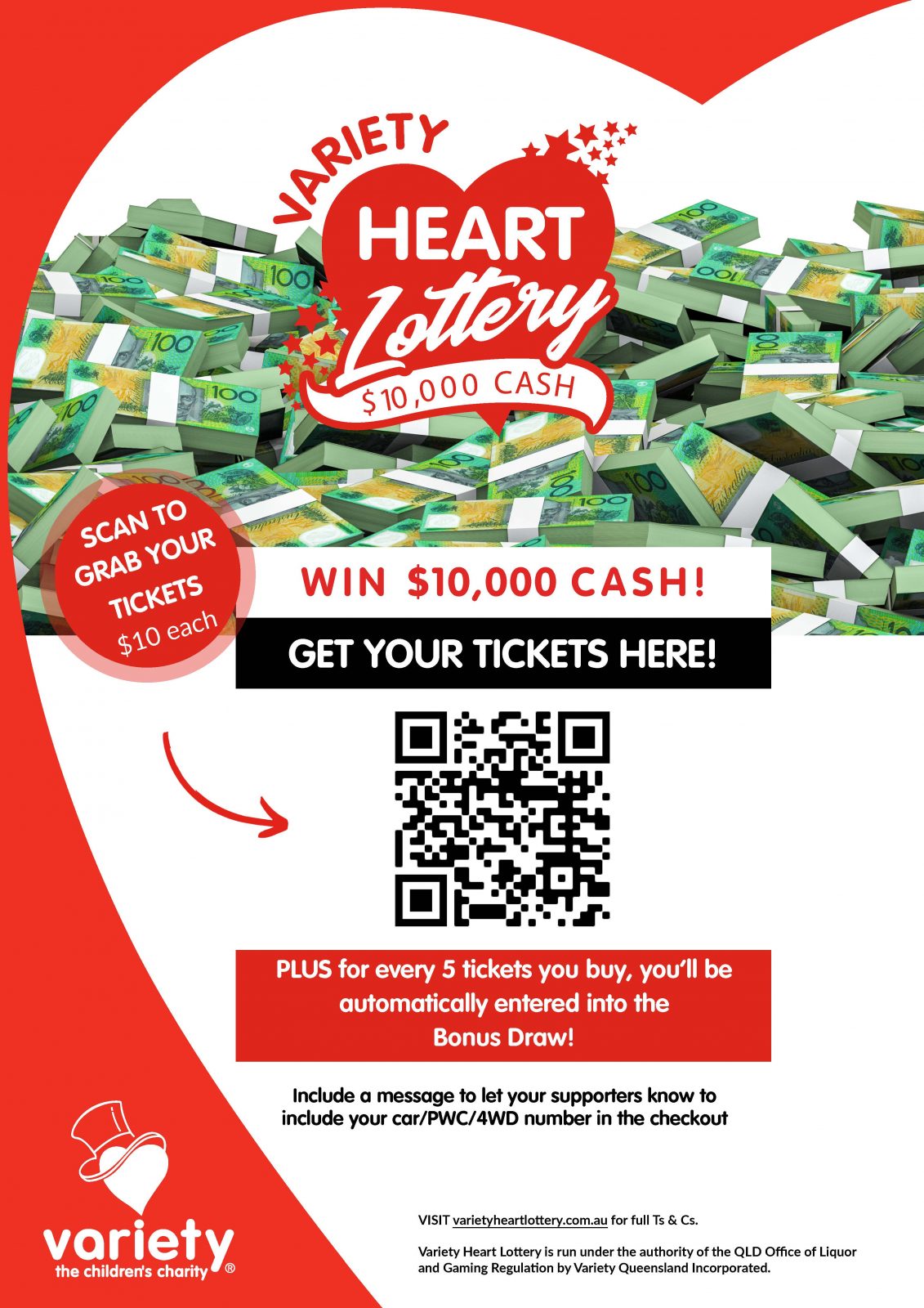 Sell Variety Heart Lottery Tickets • Variety - the Children's Charity ...