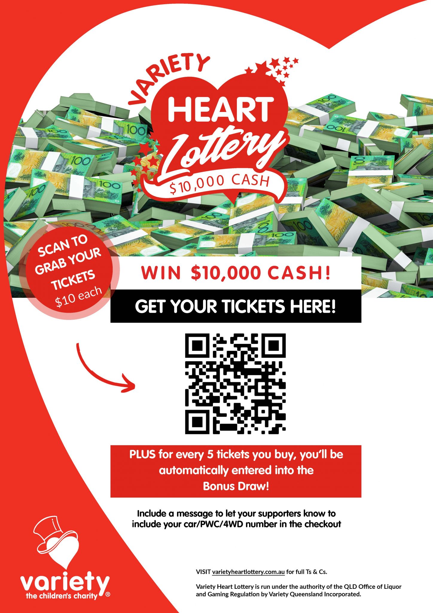 Sell Variety Heart Lottery Tickets • Variety - the Children's Charity ...