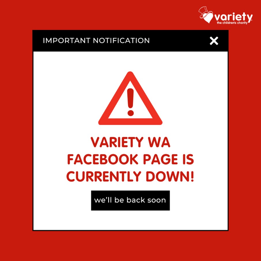 Variety WA Facebook Outage - Variety